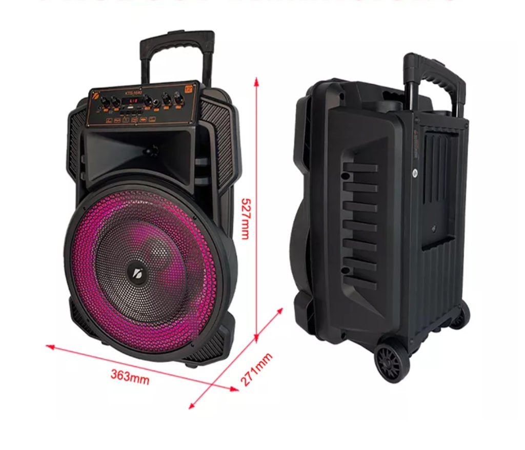 KTS-1640 Super Bass Portable Trolley RGB Light Speaker 12" - T-STAR ...